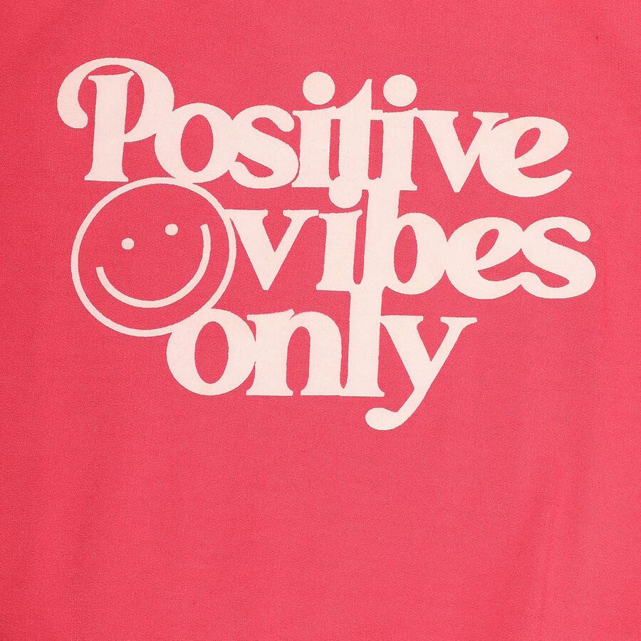 Hand Print Girls Bright Coral Crew Neck Graphic Sweatshirt | Vishal ...