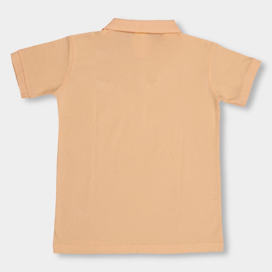 Slant Boys' Soft Peach Polo Neck Solid T-Shirt | Vishal Mega Mart India