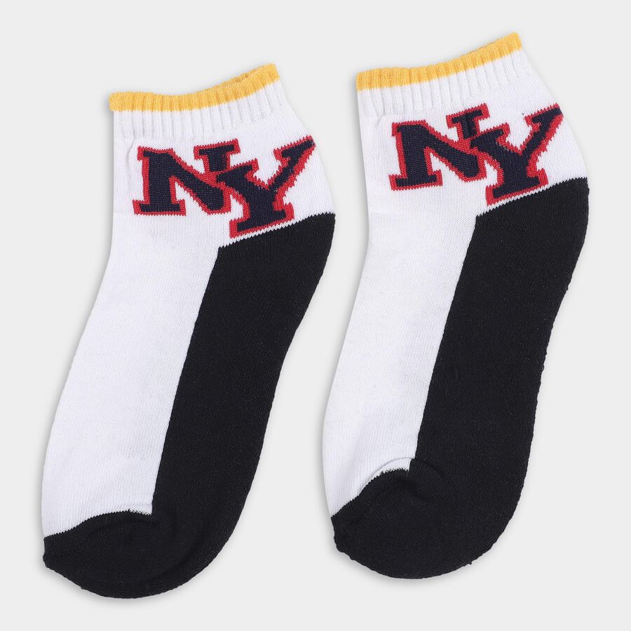 Slant Boys' Jet Black and Bright White Regular Fit NY Design Pack of 2 ...