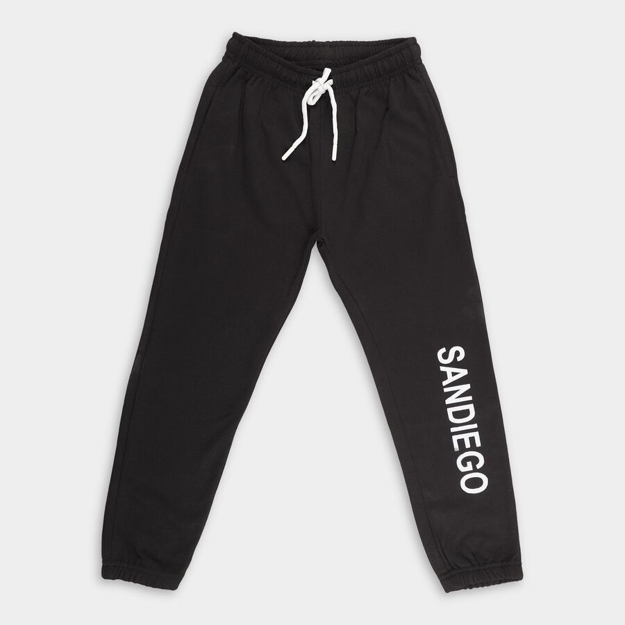 Slant Boys Jet Black Printed Elastic Waist Winter Pyjama | Vishal Mega ...