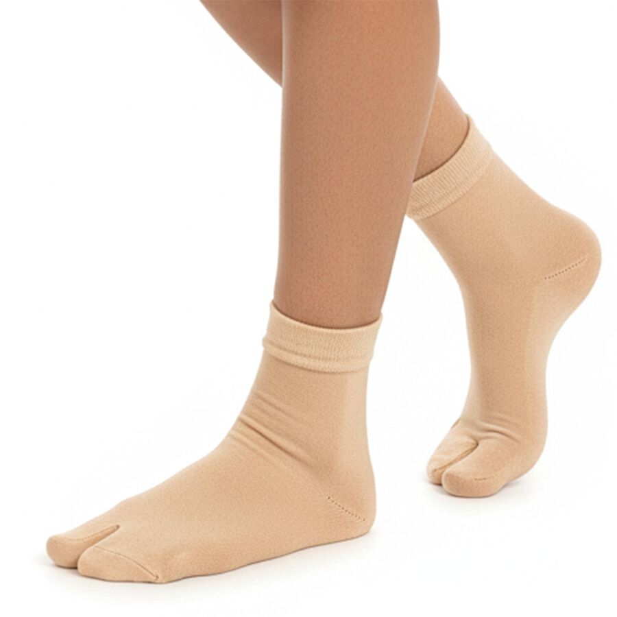 Gold Foil Women's Beige Regular Fit Split-Toe Ankle Socks | Vishal Mega ...