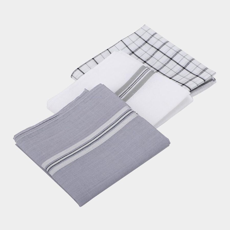 Black Tie Men's Grey and White Checked and Striped Pack of 3 ...