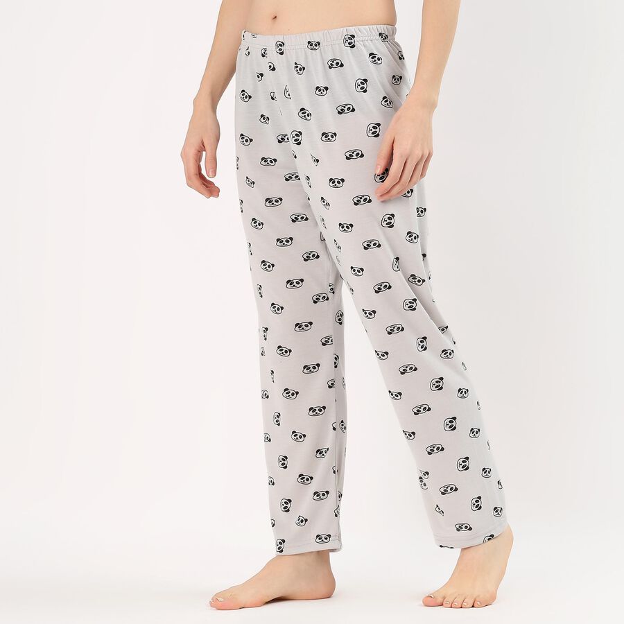 Gold Foil Women's Light Grey Panda Print Relaxed Fit Pyjama | Vishal ...