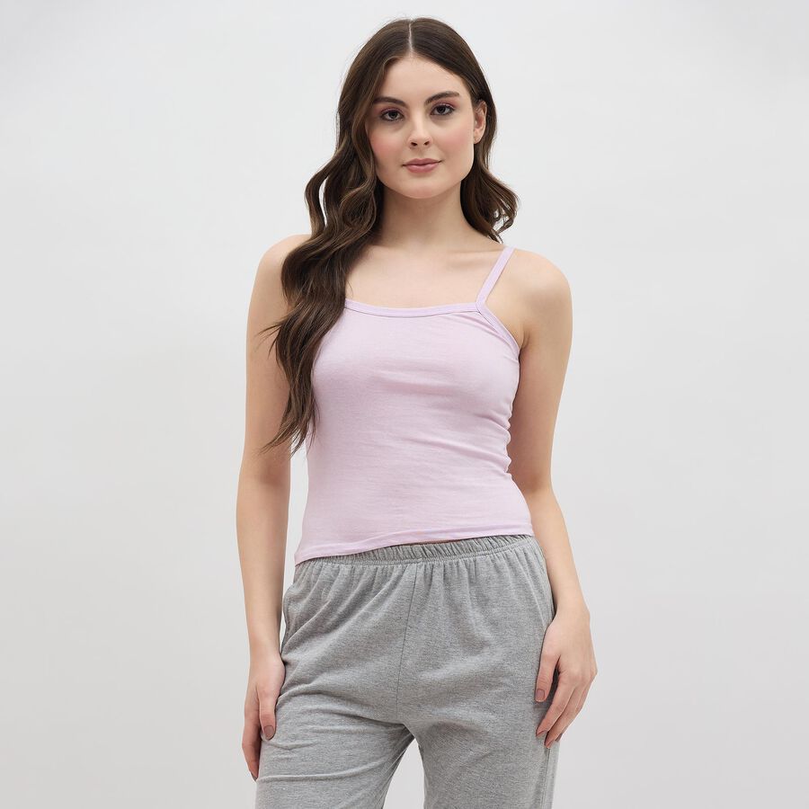 Gold Foil Women's Pastel Pink Cotton Scoop Neck Camisole Slip | Vishal ...