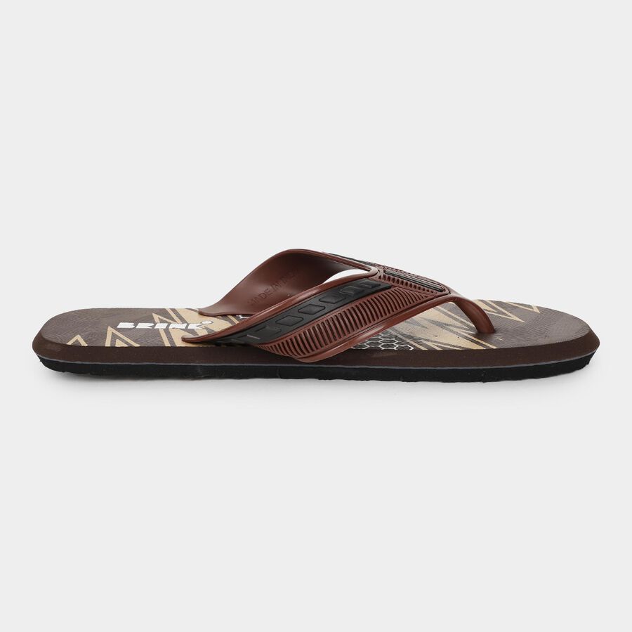 Brink Men's Dark Chocolate Brown Slip-On Flip-Flops | Vishal Mega Mart ...