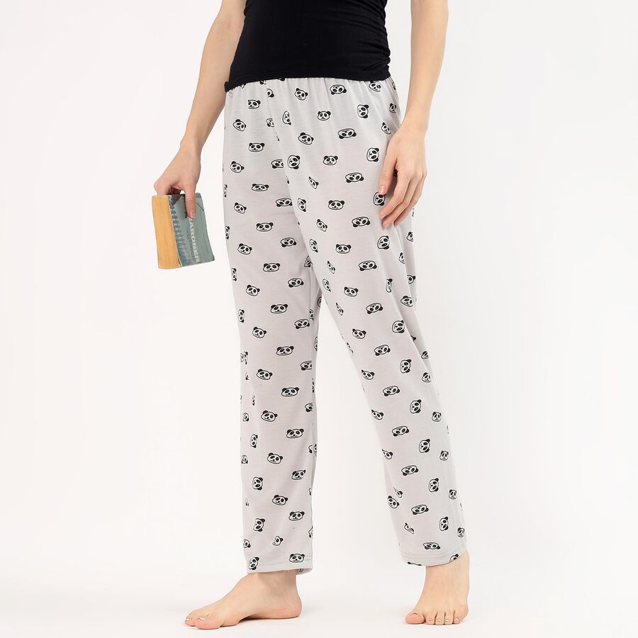 Gold Foil Women's Light Grey Panda Print Relaxed Fit Pyjama | Vishal ...