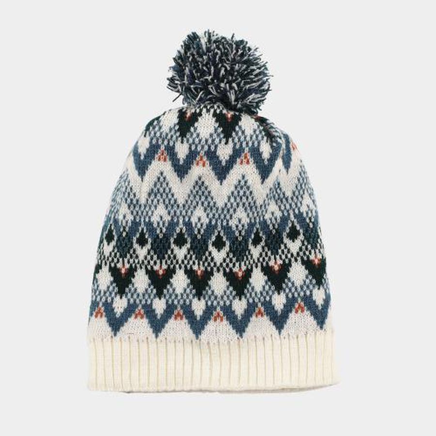 Slant Boys' Ivory and Navy Blue Knitted Pom-Pom Winter Cap | Vishal ...