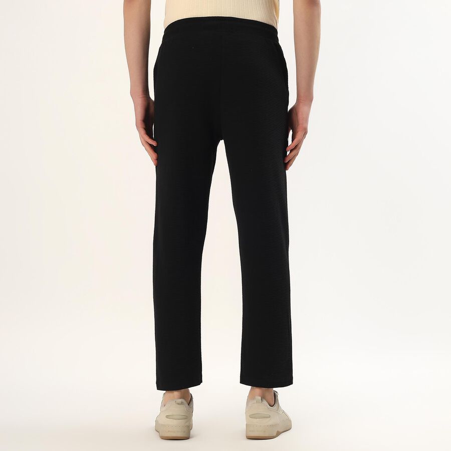 Brink Men's Jet Black Relaxed Fit Ribbed Track Pants | Vishal Mega Mart ...
