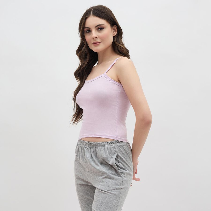 Gold Foil Women's Pastel Pink Cotton Scoop Neck Camisole Slip | Vishal ...
