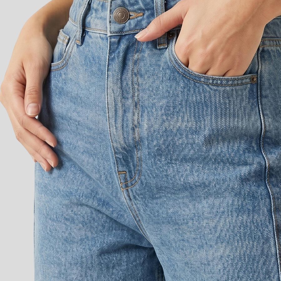 Mavie Women's Light Blue Straight Fit High-Rise Jeans | Vishal Mega ...