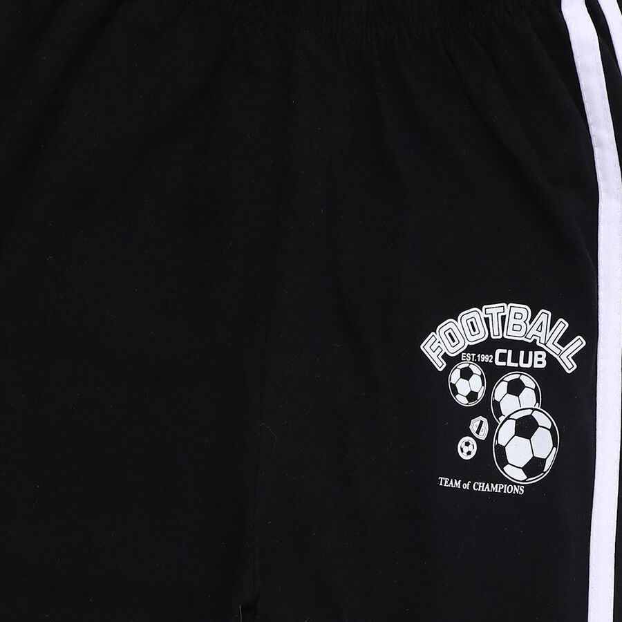 Slant Boys' Jet Black Cotton Blend Football Print Pyjama | Vishal Mega ...