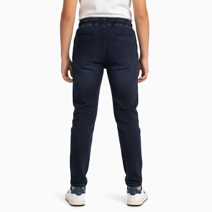 Slant Boys' Dark Indigo Jogger Fit Elastic Waist Jeans | Vishal Mega ...