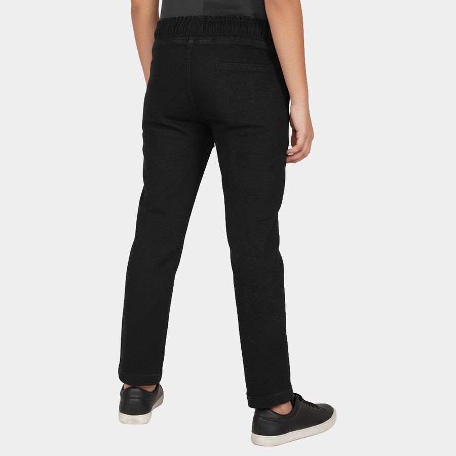 Slant Boys' Jet Black Slim Fit Jogger Jeans | Vishal Mega Mart India