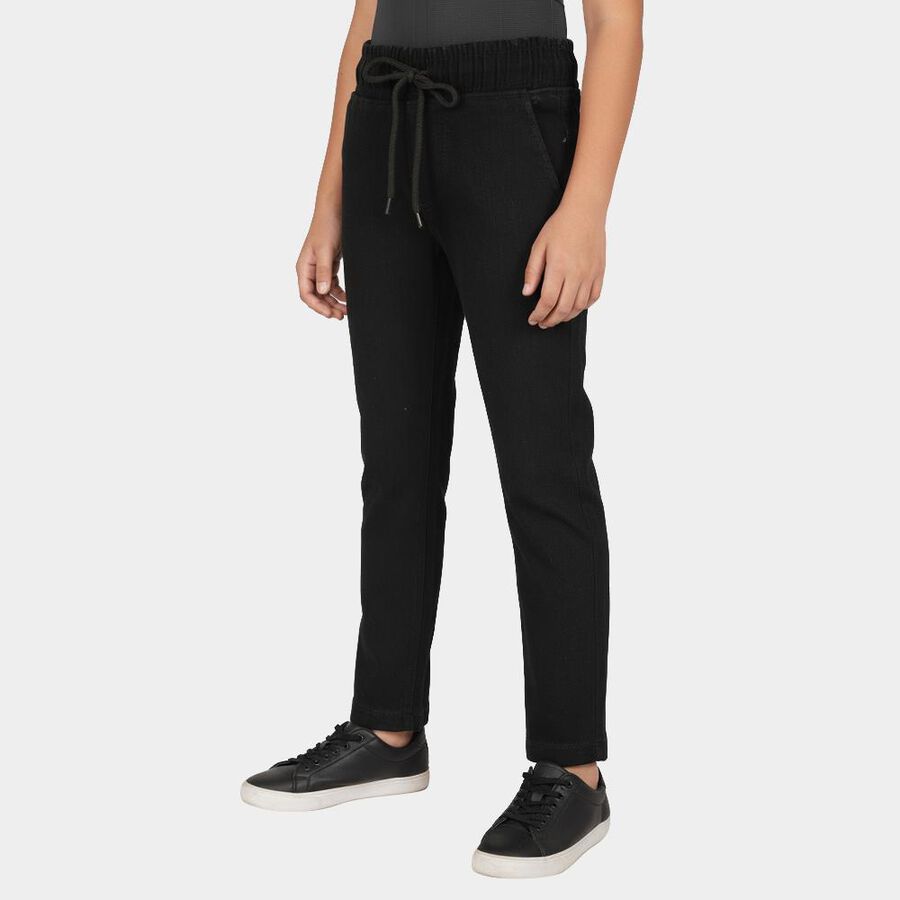 Slant Boys' Jet Black Slim Fit Jogger Jeans | Vishal Mega Mart India