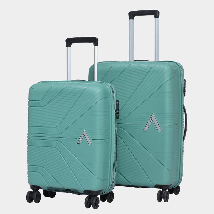 Vip Light Green Hard Case Polypropylene Trolley Set of 2 | Vishal Mega ...