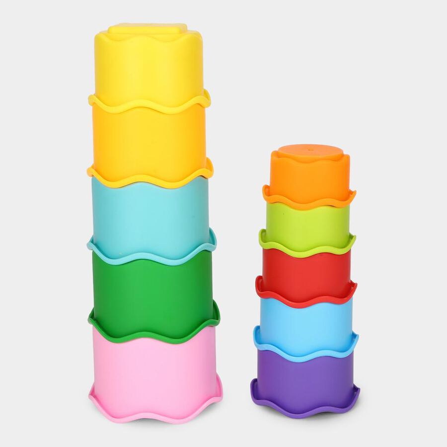 Kid's Rainbow Stacking & Nesting Cups Toy