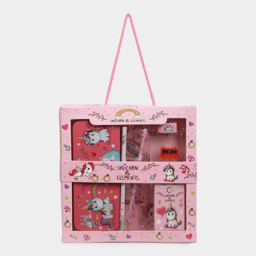 Kid's Unicorn Plastic Pencil Box Set