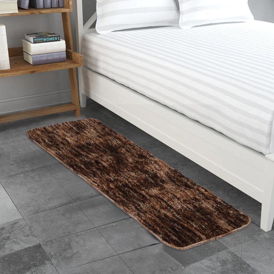 Home Beautiful Brown Polyester Runner | Vishal Mega Mart India