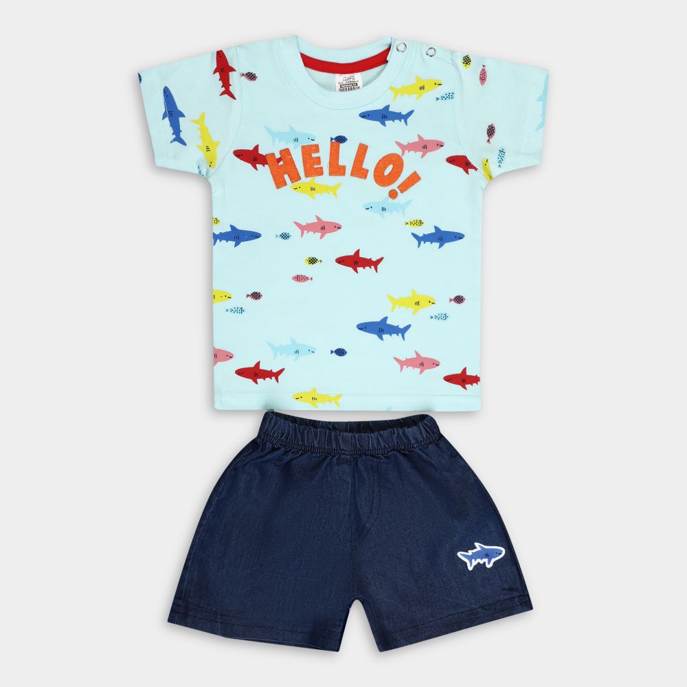 Yellow Hippo Infant Boy's Cotton Baba Suit | Vishal Mega Mart India