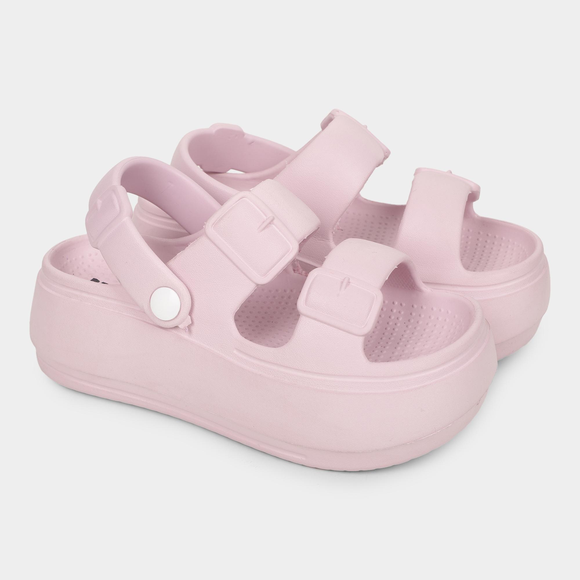 Brink Women's Soft Pastel Pink Mule Slippers | Vishal Mega Mart India