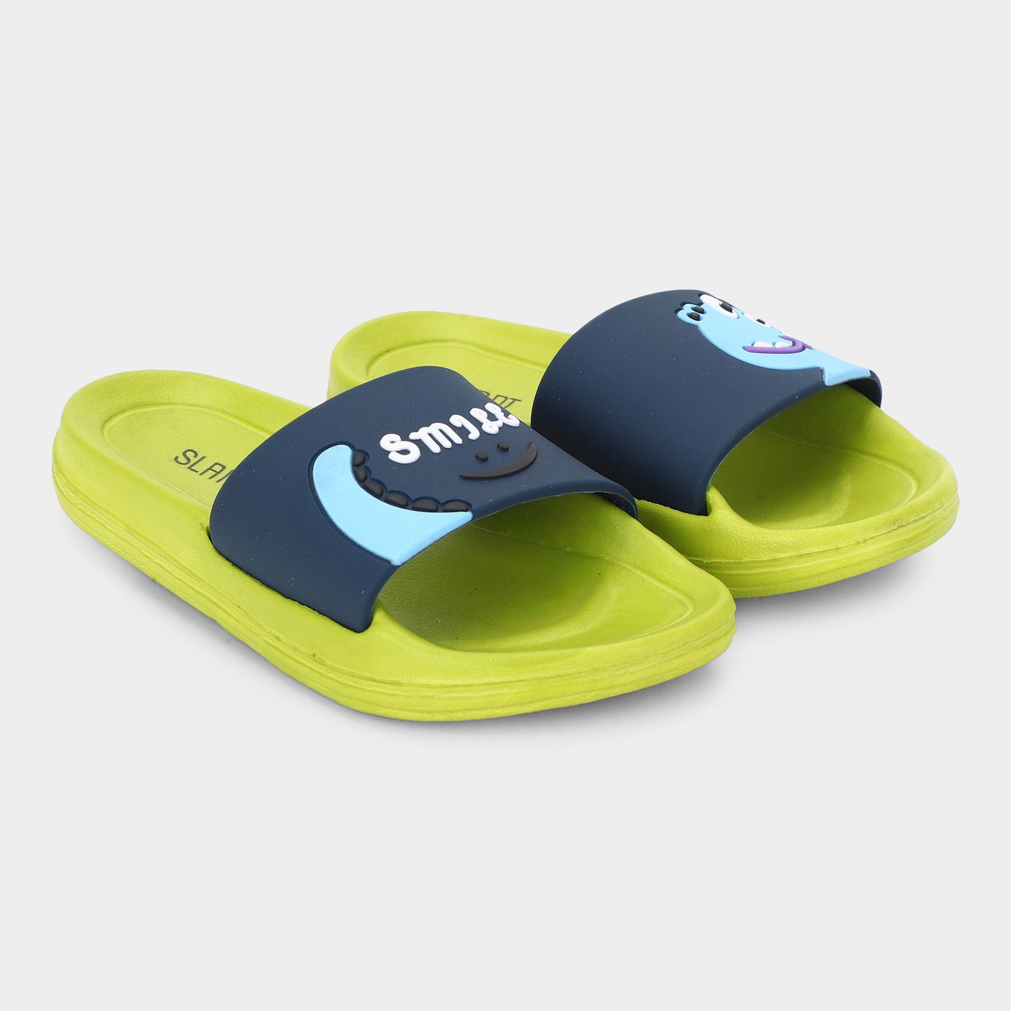 Brink Kids Navy Blue and Green Cartoon Slide Slippers | Vishal Mega ...