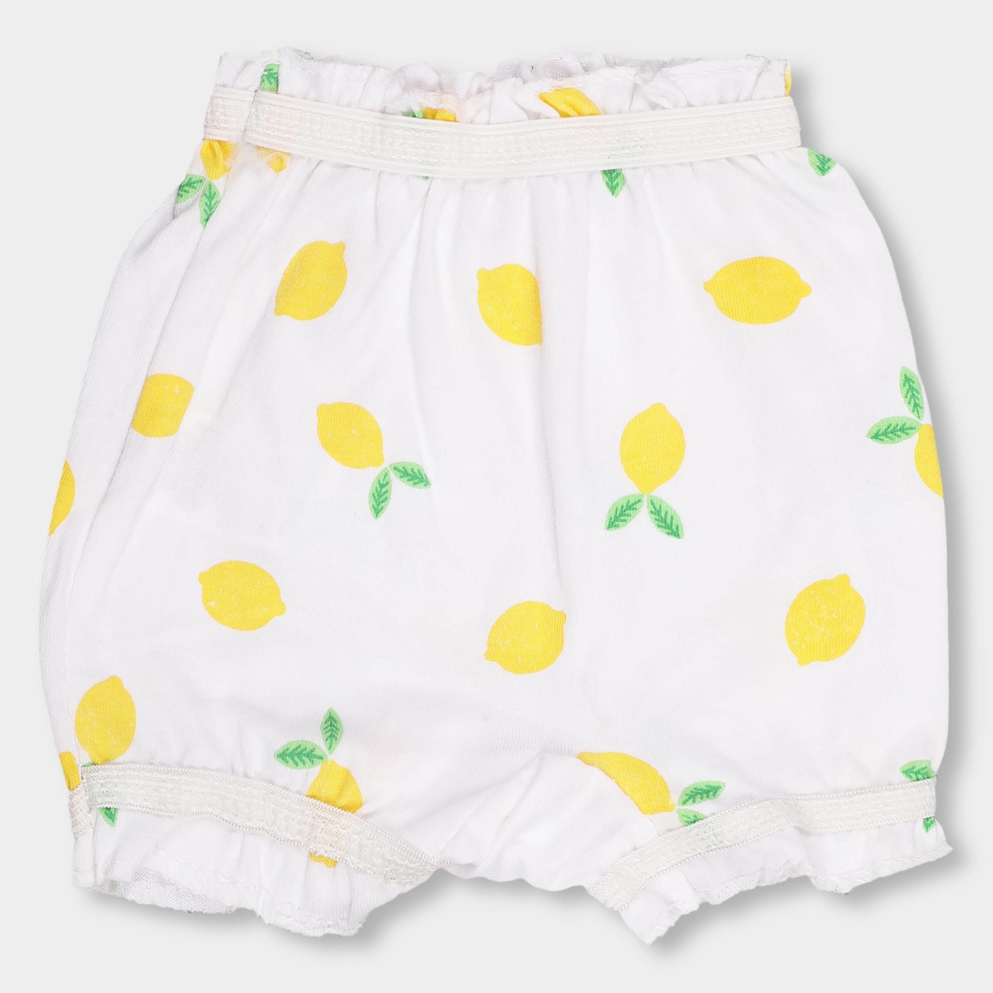 Yellow Hippo Infants' Bright Lemon Yellow On White Basic Bloomer ...