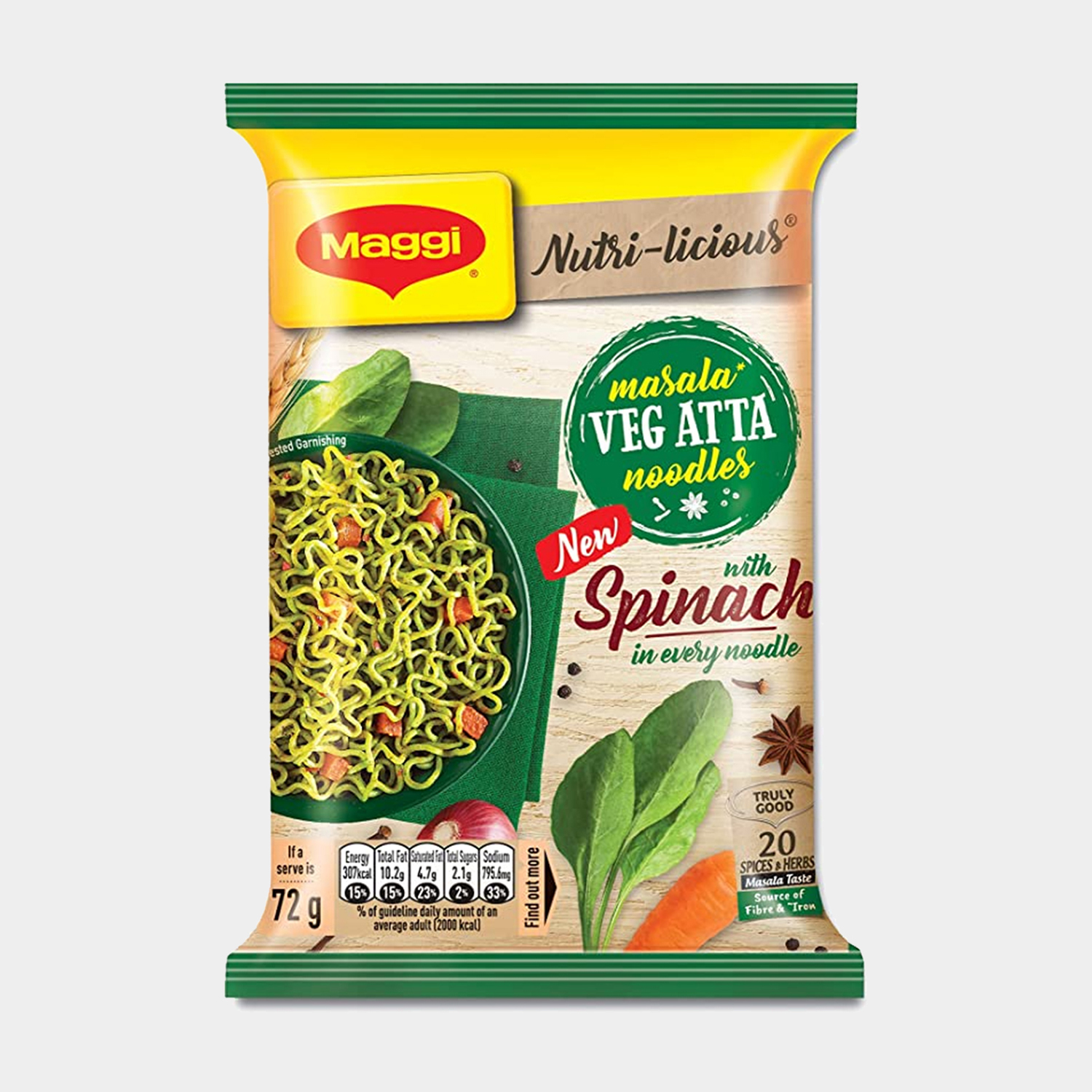 Nestle Maggi Veg Atta Noodles Spinach | Vishal Mega Mart India