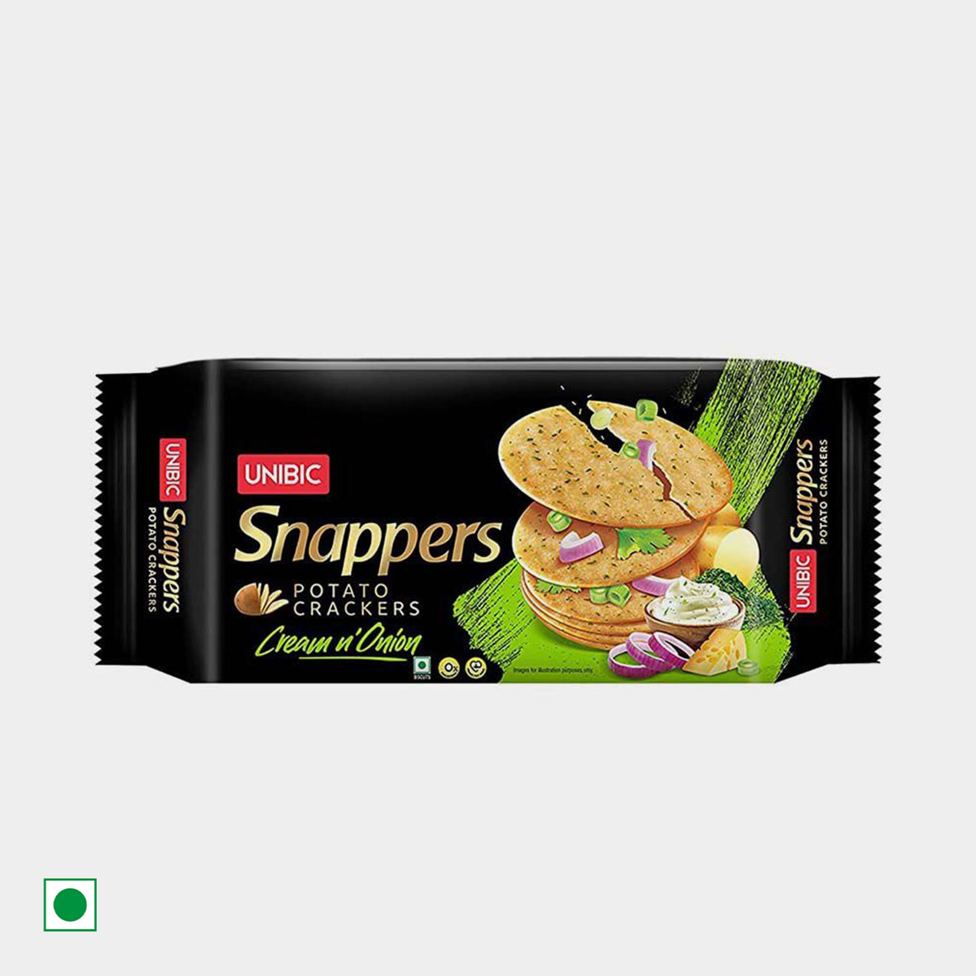 Unibic Snappers Potato Crackers - Cream & Onion | Vishal Mega Mart India