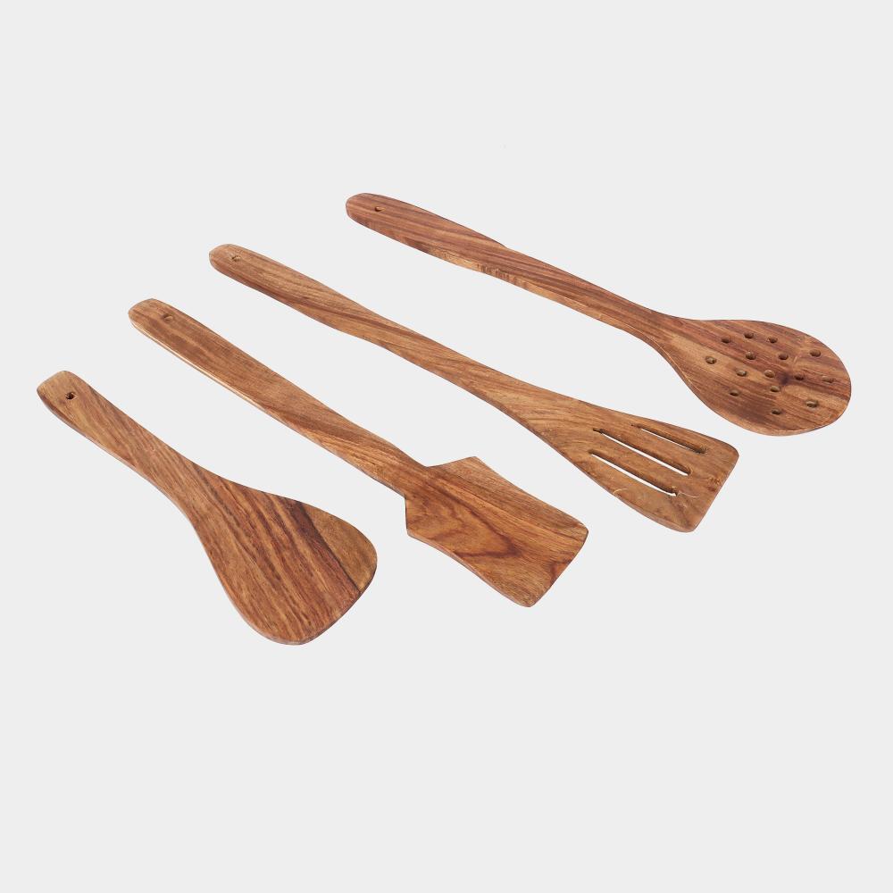 Home Select Wood Kitchen Tool Set, Set of 4 | Vishal Mega Mart India