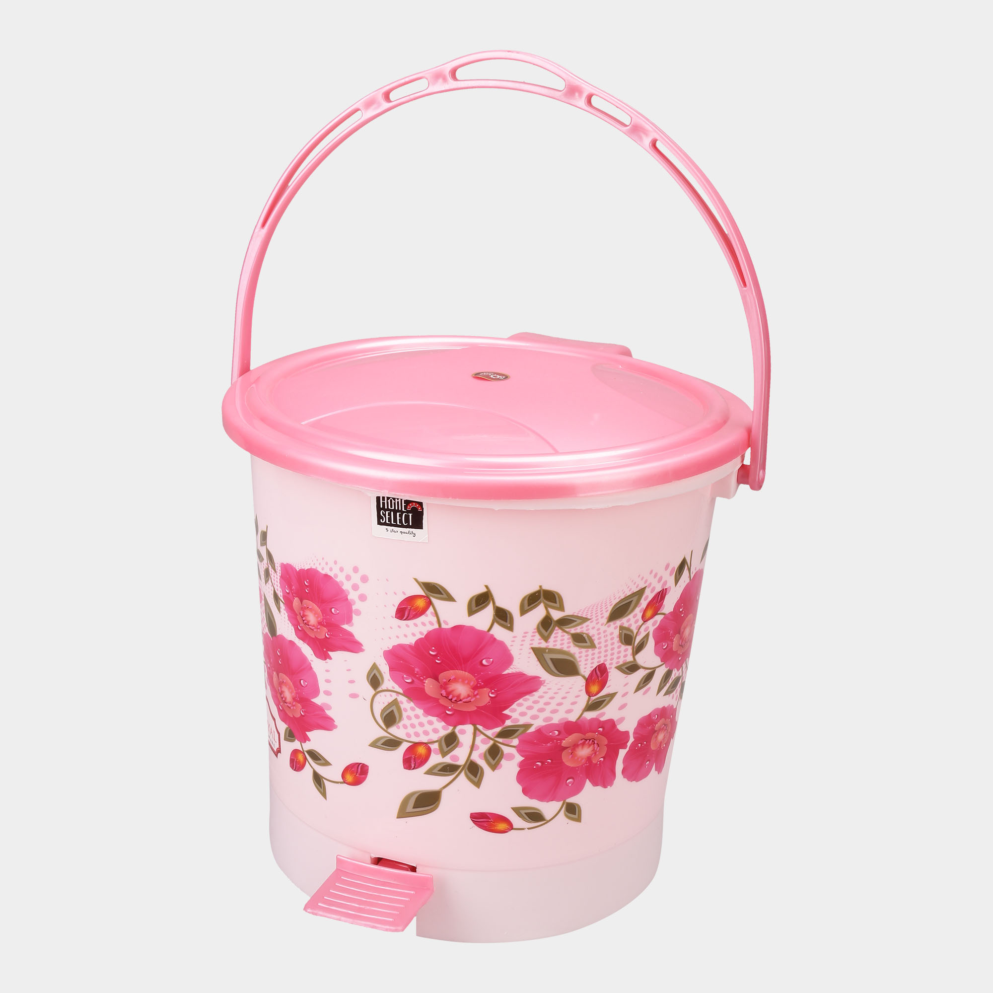 Home Select 6.2L Pink Plastic Dustbin | Vishal Mega Mart India