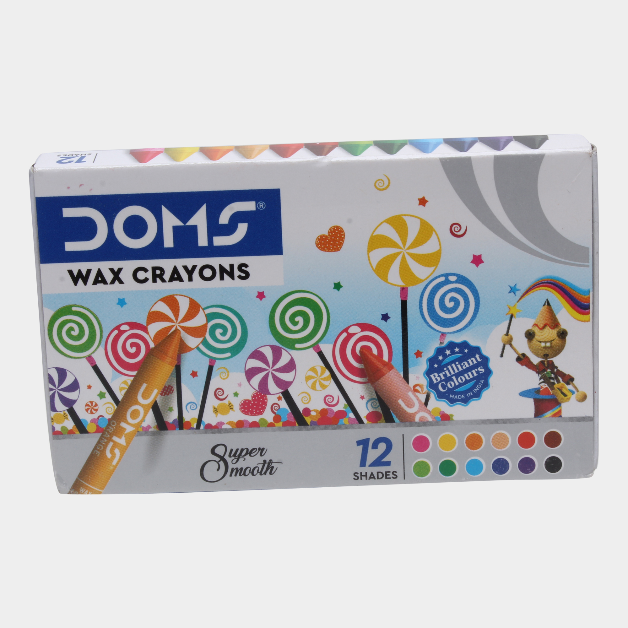 Doms Wax Crayons 12 Shades | Vishal Mega Mart India