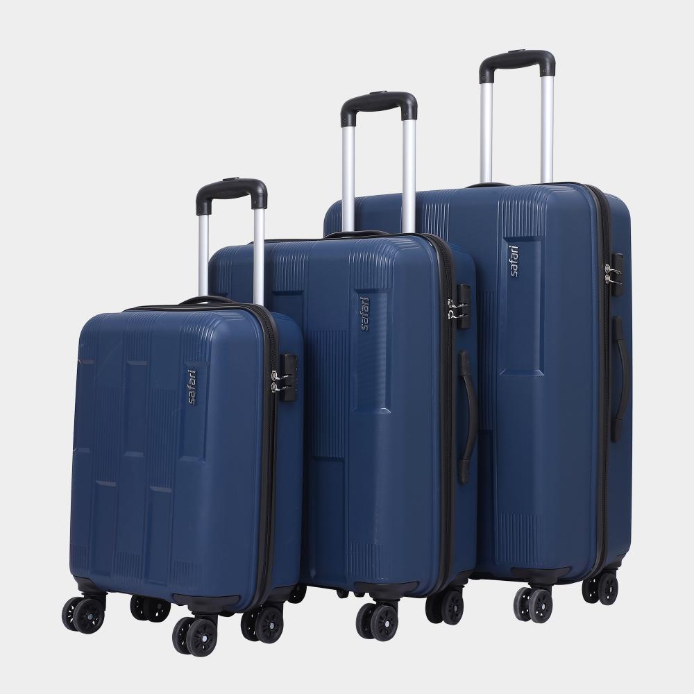 Safari 8-Wheel Polypropylene Hard Case Trolley, Set of 3 | Vishal Mega ...