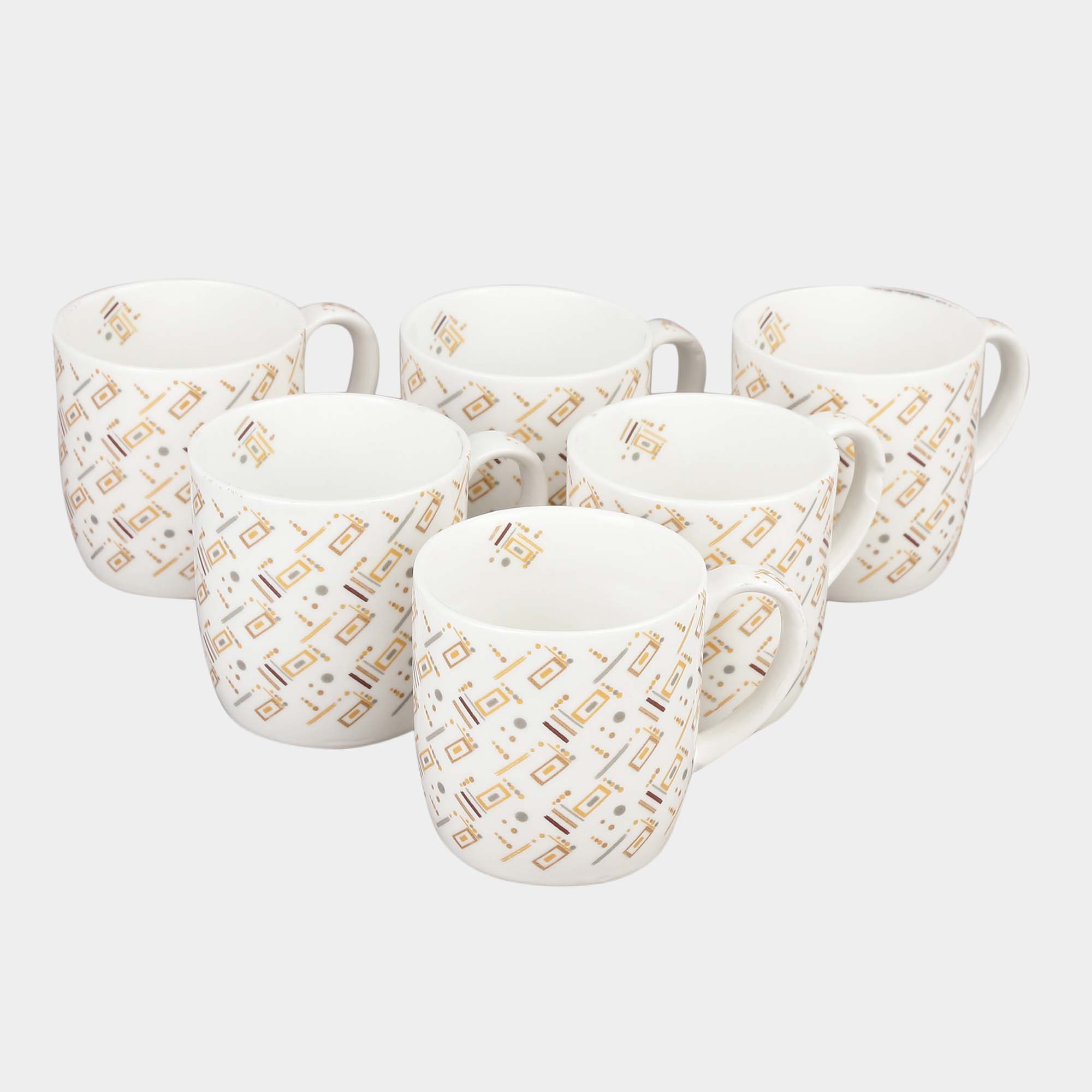 Home Finery 200 ml Stoneware Mug, Set of 6 | Vishal Mega Mart India