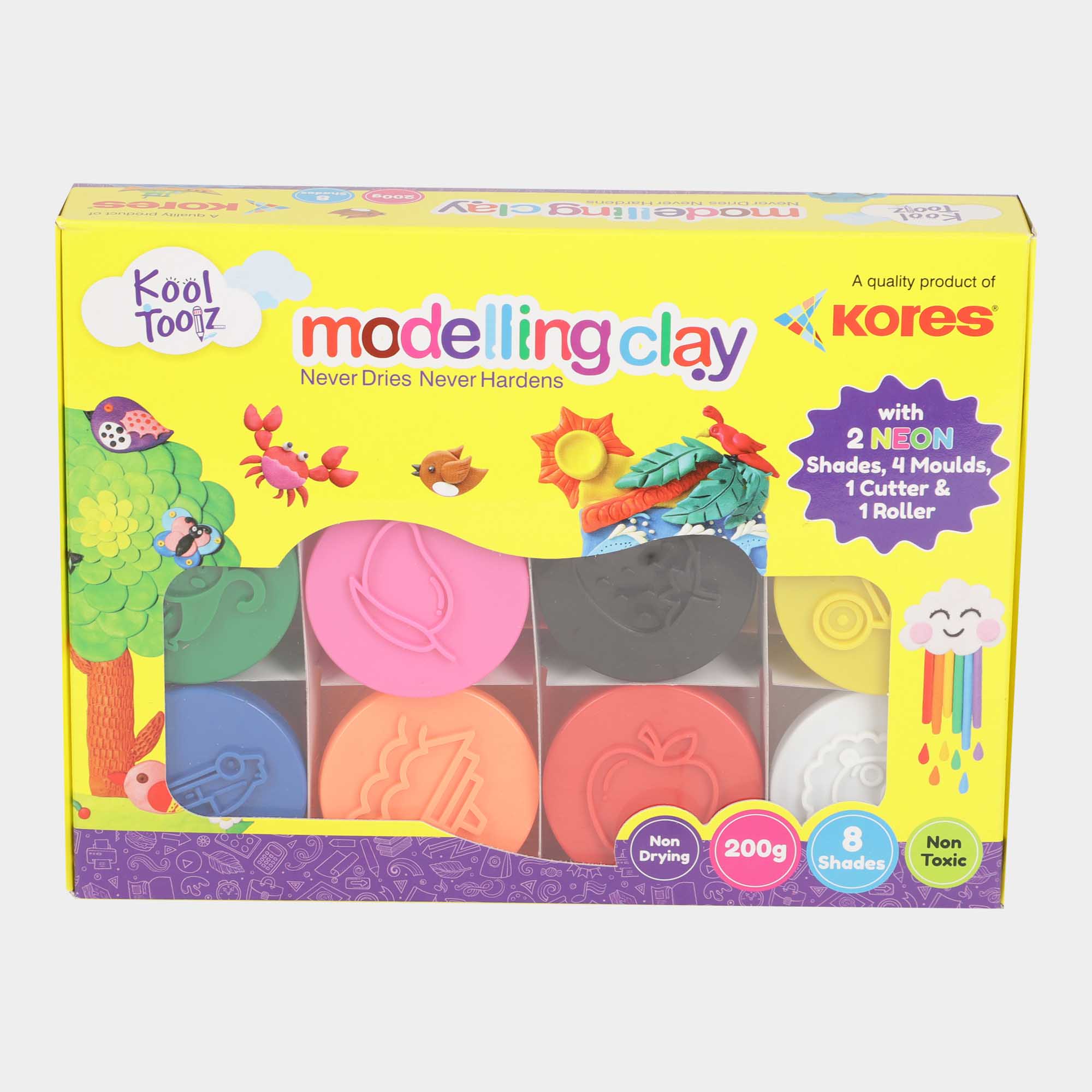 Kores Modelling Clay Set, 8 Shades | Vishal Mega Mart India