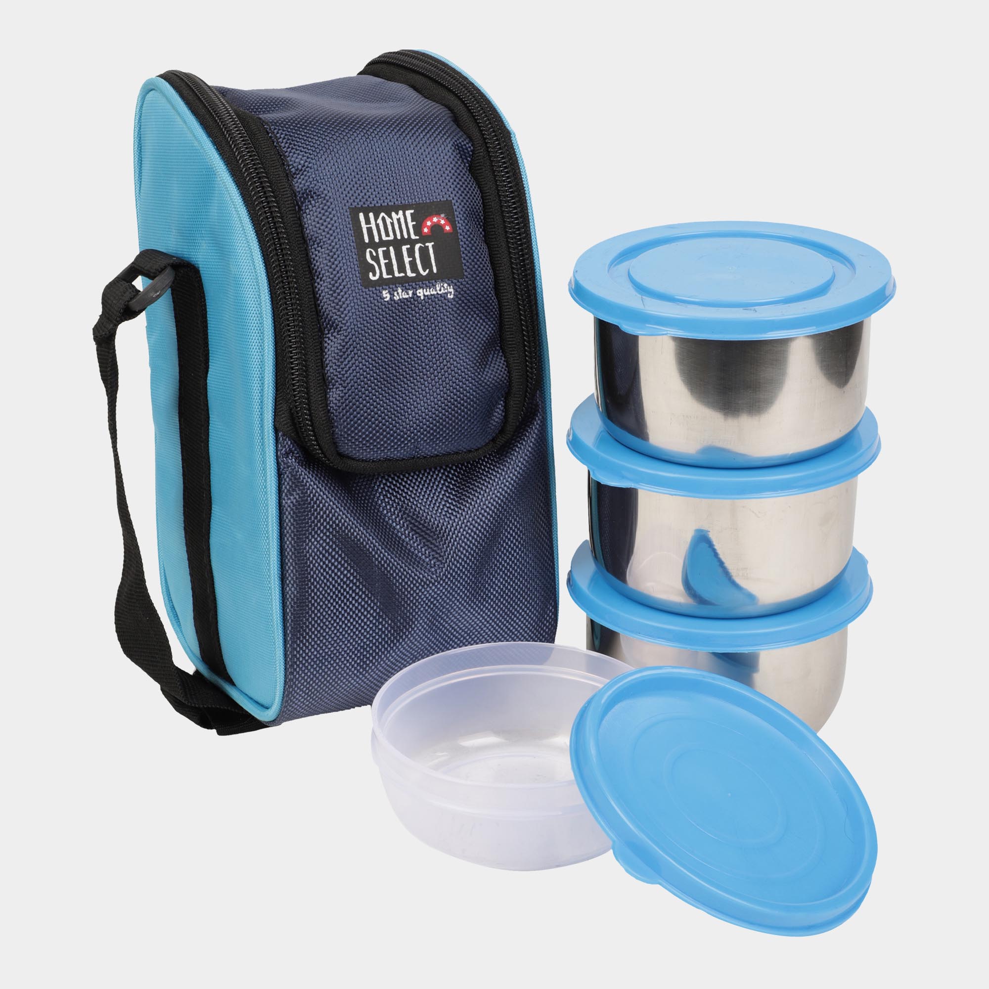 Home Select Steel Lunch Box, 4 Containers And 1 Bag | Vishal Mega Mart ...