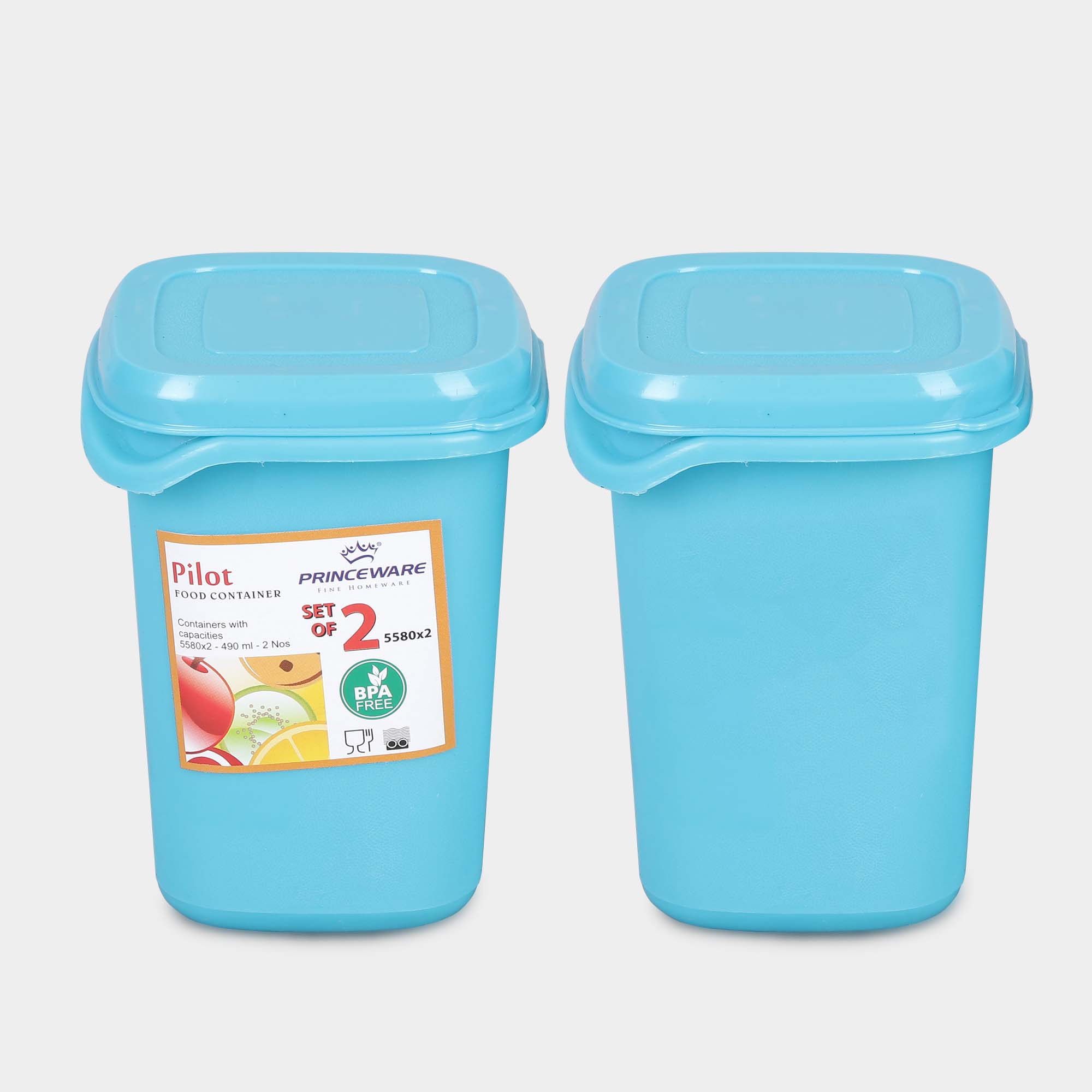 Princeware 490ml Plastic Container Set of 2 | Vishal Mega Mart India
