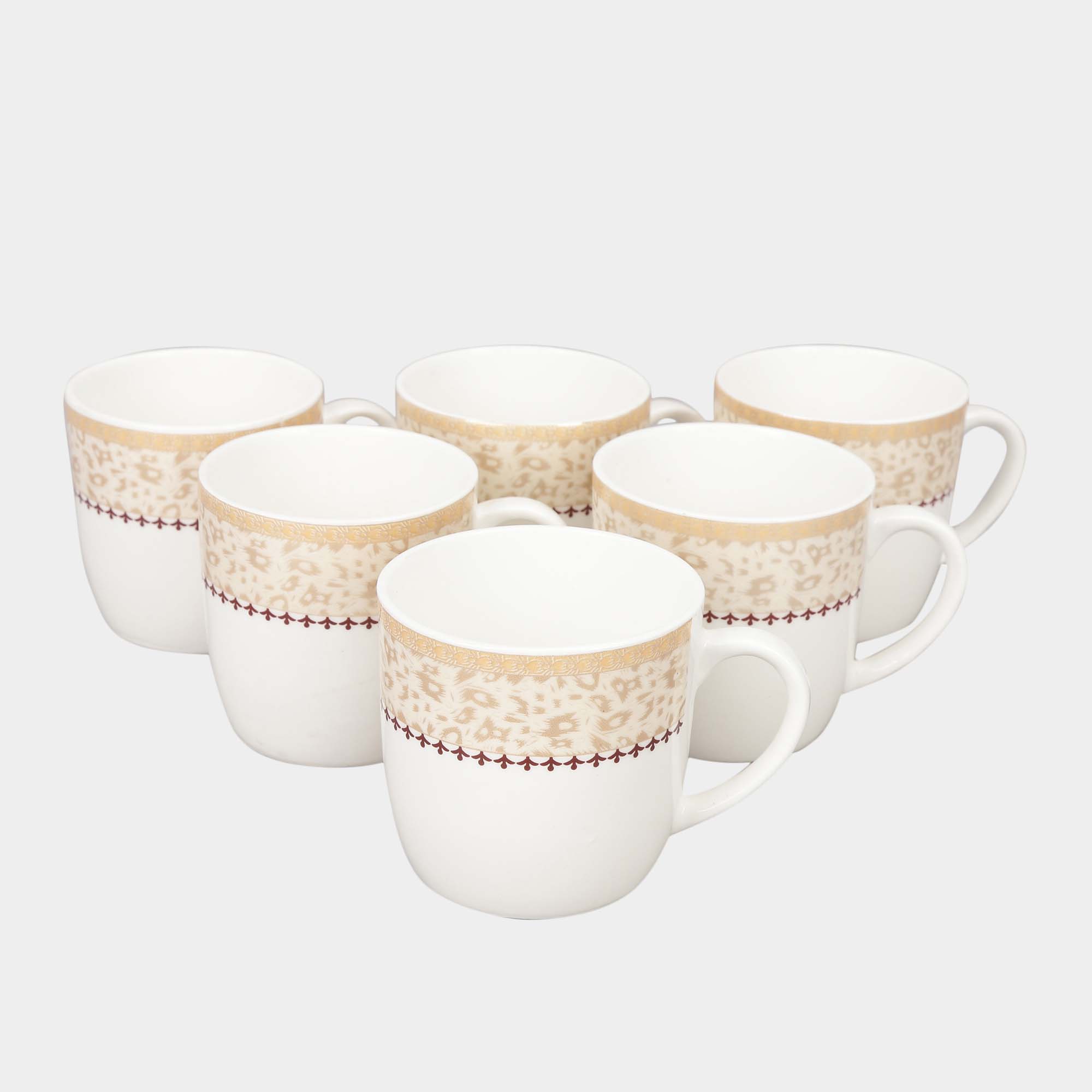 Home Finery 150 ml Bone China Cup, Set of 6 | Vishal Mega Mart India