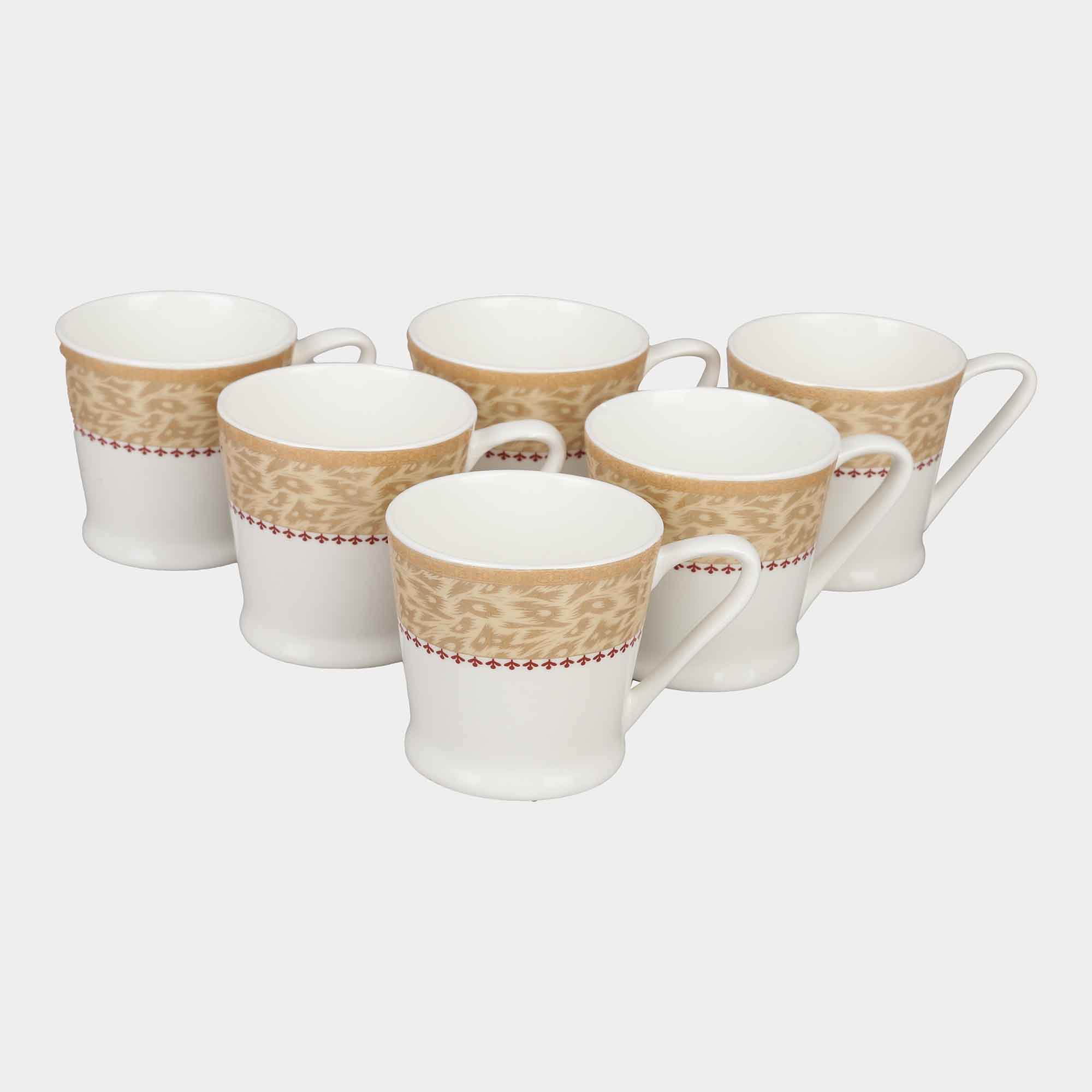Home Finery 160ml Bone China Mug Set of 6 | Vishal Mega Mart India