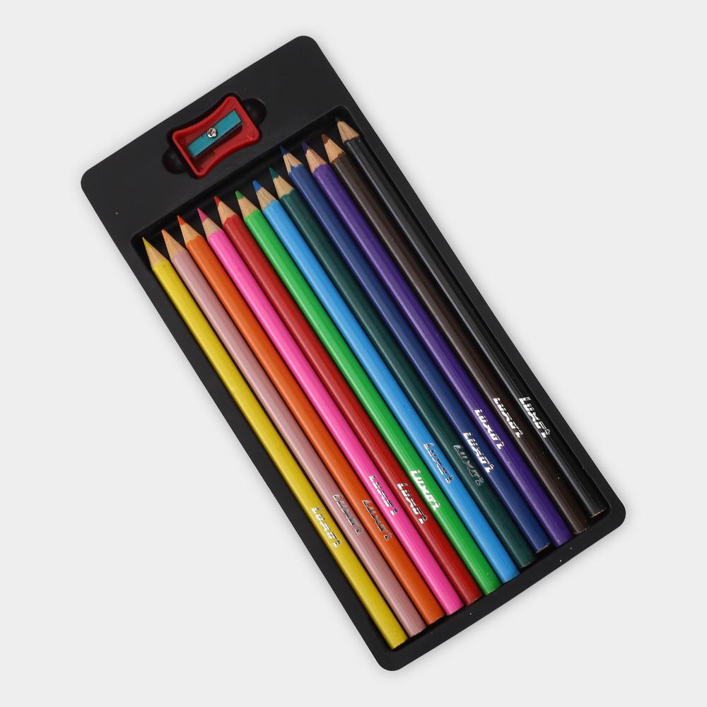 Luxor Pencil Colour 12 Shades with Shapner | Vishal Mega Mart India