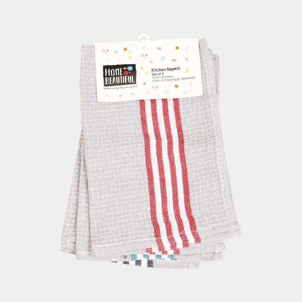 Home Beautiful Microfiber Kitchen Napkin Set of 3 | Vishal Mega Mart India