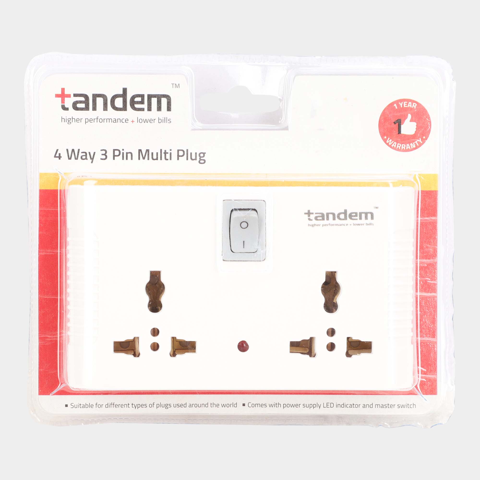 Tandem 4 Way 3 Pin Multiplug | Vishal Mega Mart India