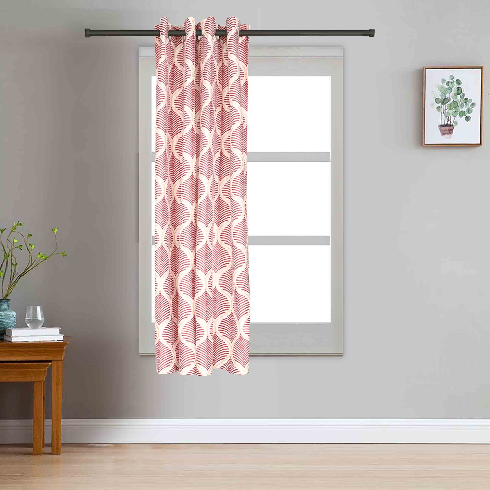Home Beautiful 5ft. Maroon Window Curtain | Vishal Mega Mart India
