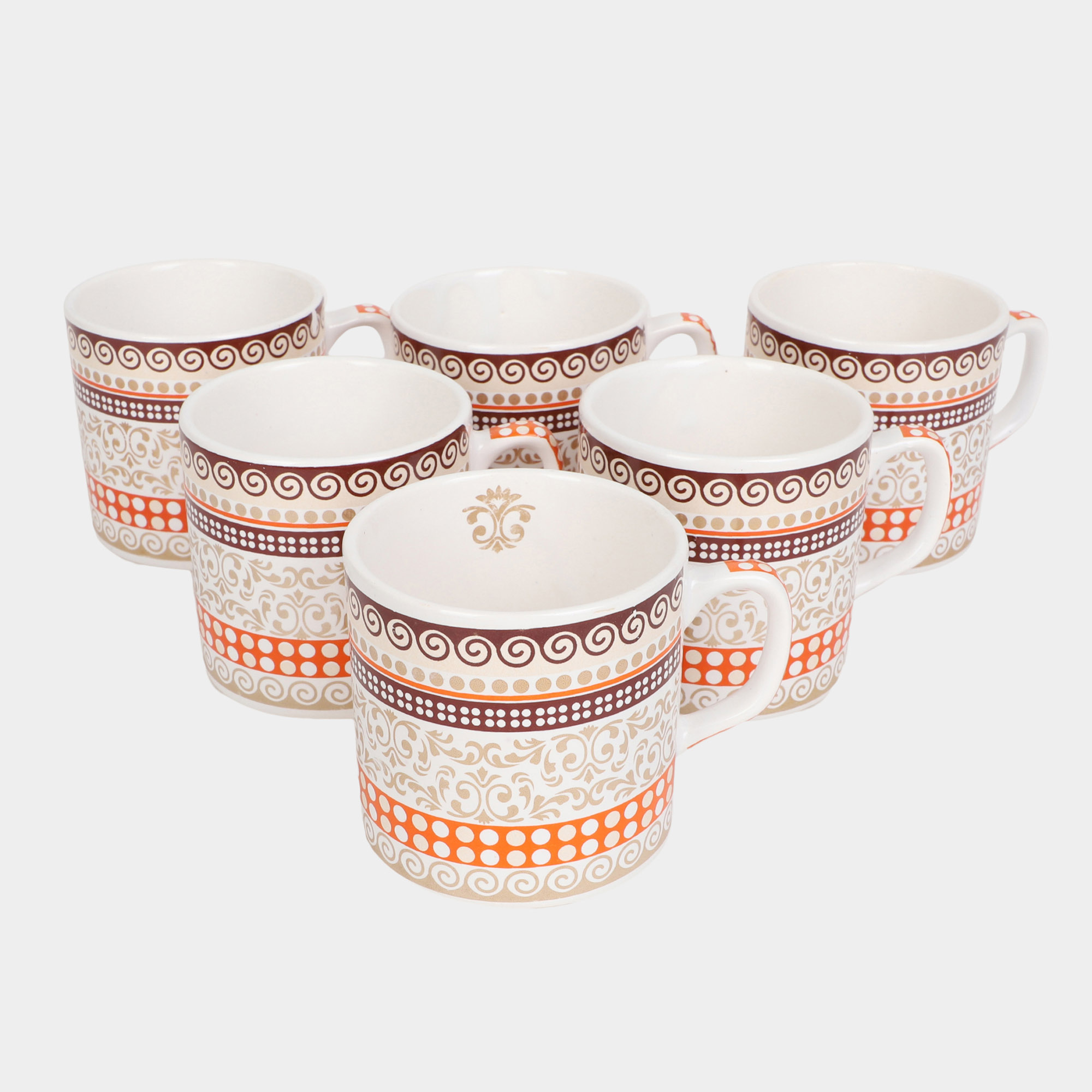 Home Finery 180 ml Stoneware Mug, Set of 6 | Vishal Mega Mart India